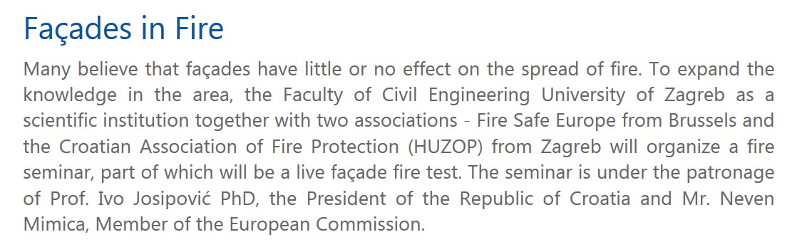 FACADE FIRE TEST - Homepage - Facade Fire Test